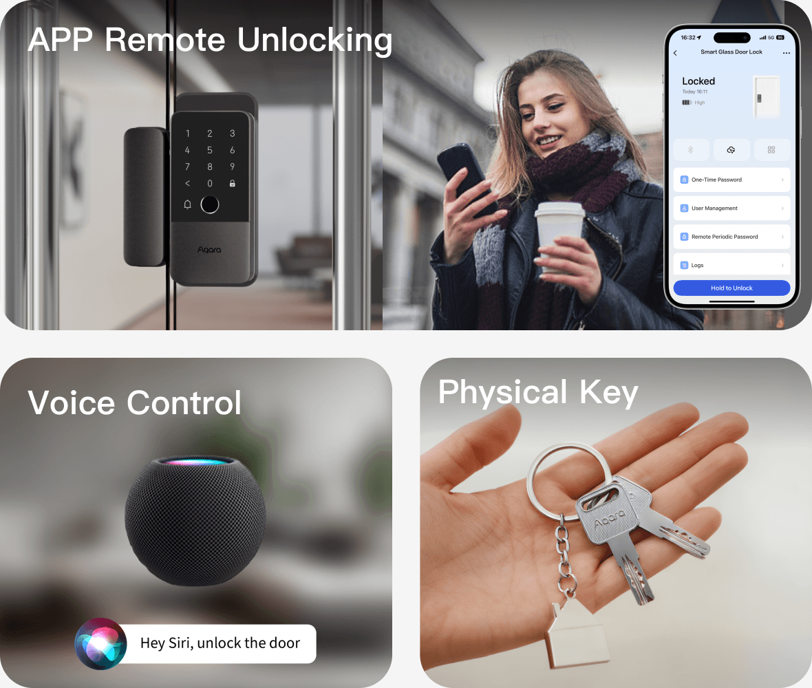 Smart Glass Door Lock: Drill-free, damage-free smart security for glass ...